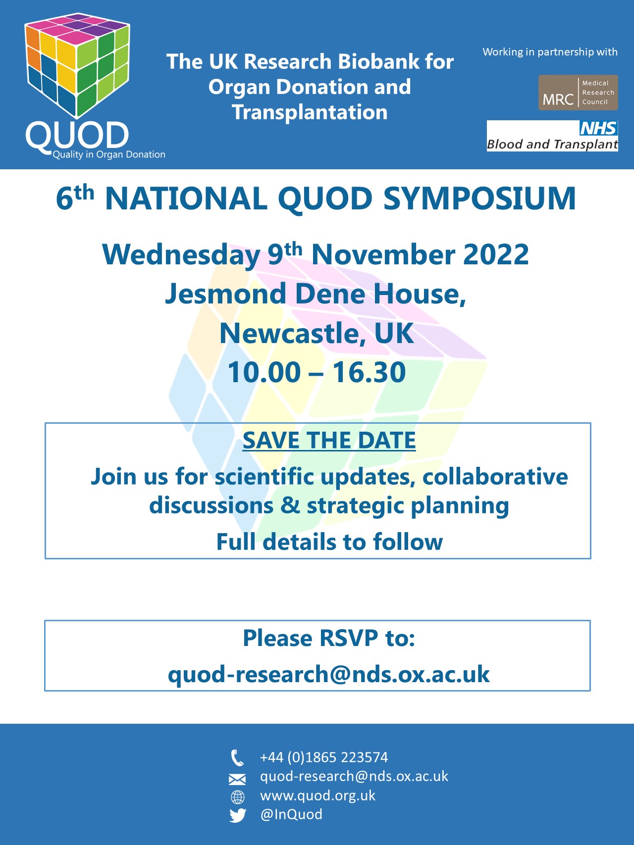 Announcing the '6th National QUOD Symposium'. - QUOD