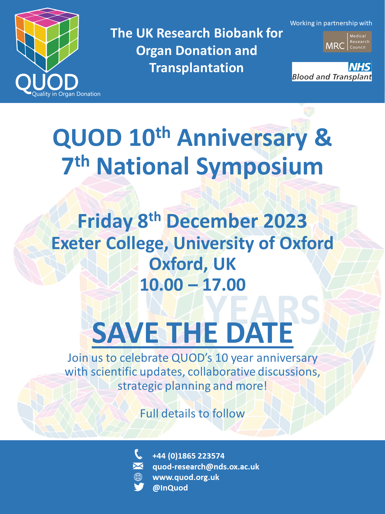 Announcing the 7th National QUOD Symposium - QUOD